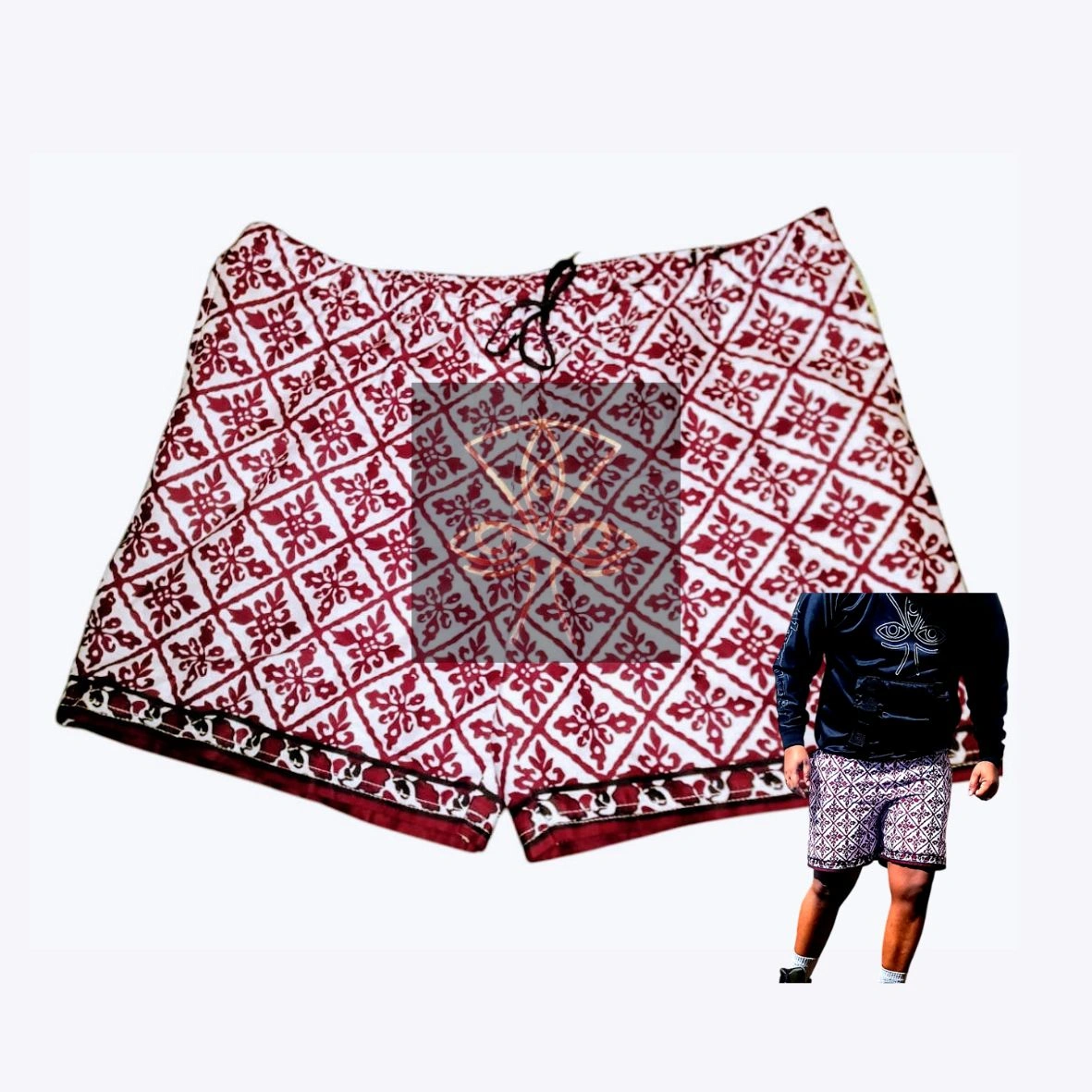 Ancestral Khanga Swim Shorts (Cotton) Ltd Edition - Aksêptuhns